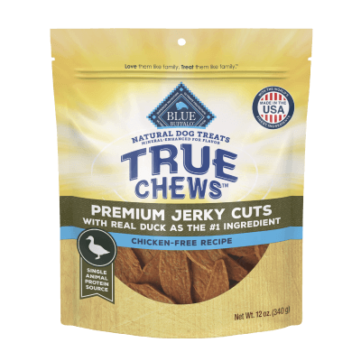 BLUE True Chews Premium Jerky Cuts Dog Treats - Made with Real Duck