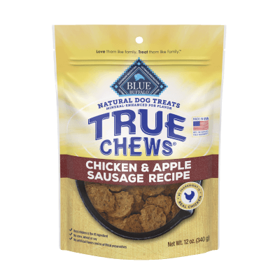 BLUE True Chews Premium Dog Treats - Chicken & Apple Sausage